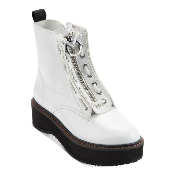Dkny | Shoes | Nwt Dkny Womens White Glossy Up Pull Tag Eyelet Rhi ...